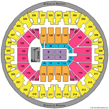 Oracle Arena Tickets and Oracle Arena Seating Chart - Buy Oracle Arena Oakland Tickets CA at ...