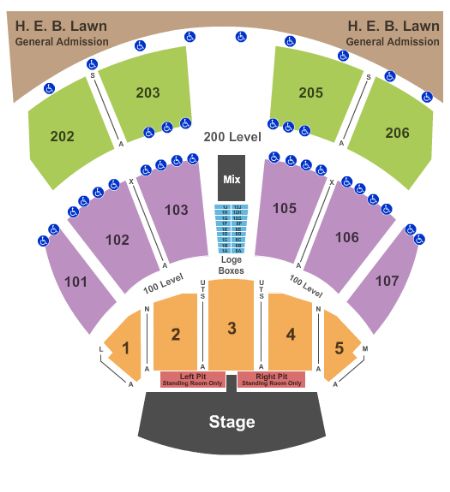 Austin360 Amphitheater Tickets and Austin360 Amphitheater Seating Chart ...