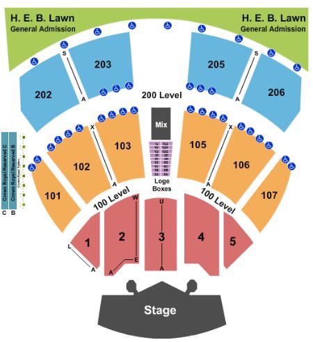 Austin360 Amphitheater Tickets and Austin360 Amphitheater Seating Chart ...