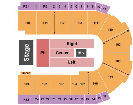 US Cellular Coliseum Tickets and US Cellular Coliseum Seating Chart ...