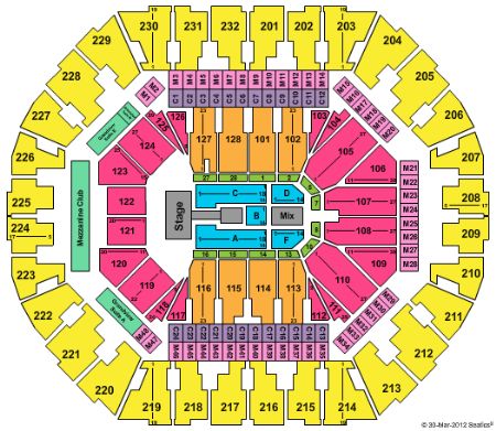 Oracle Arena Map Seating Chart
