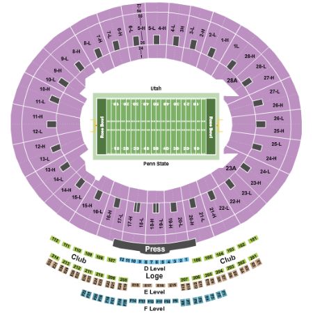 Rose Bowl Stadium Seating Map