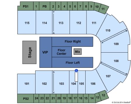 US Cellular Coliseum Tickets and US Cellular Coliseum Seating Chart ...